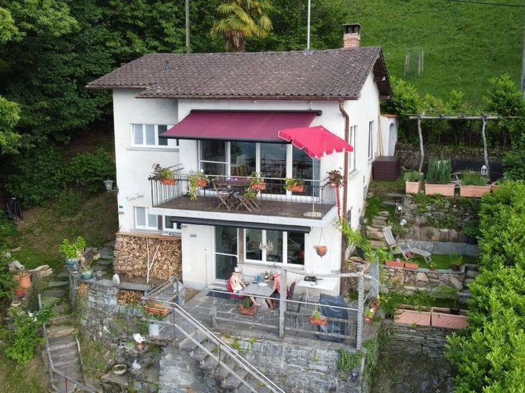 Casa Ines - 1 1/2 Zimmer Whg Terrasse Mit Seesic - Gambarogno