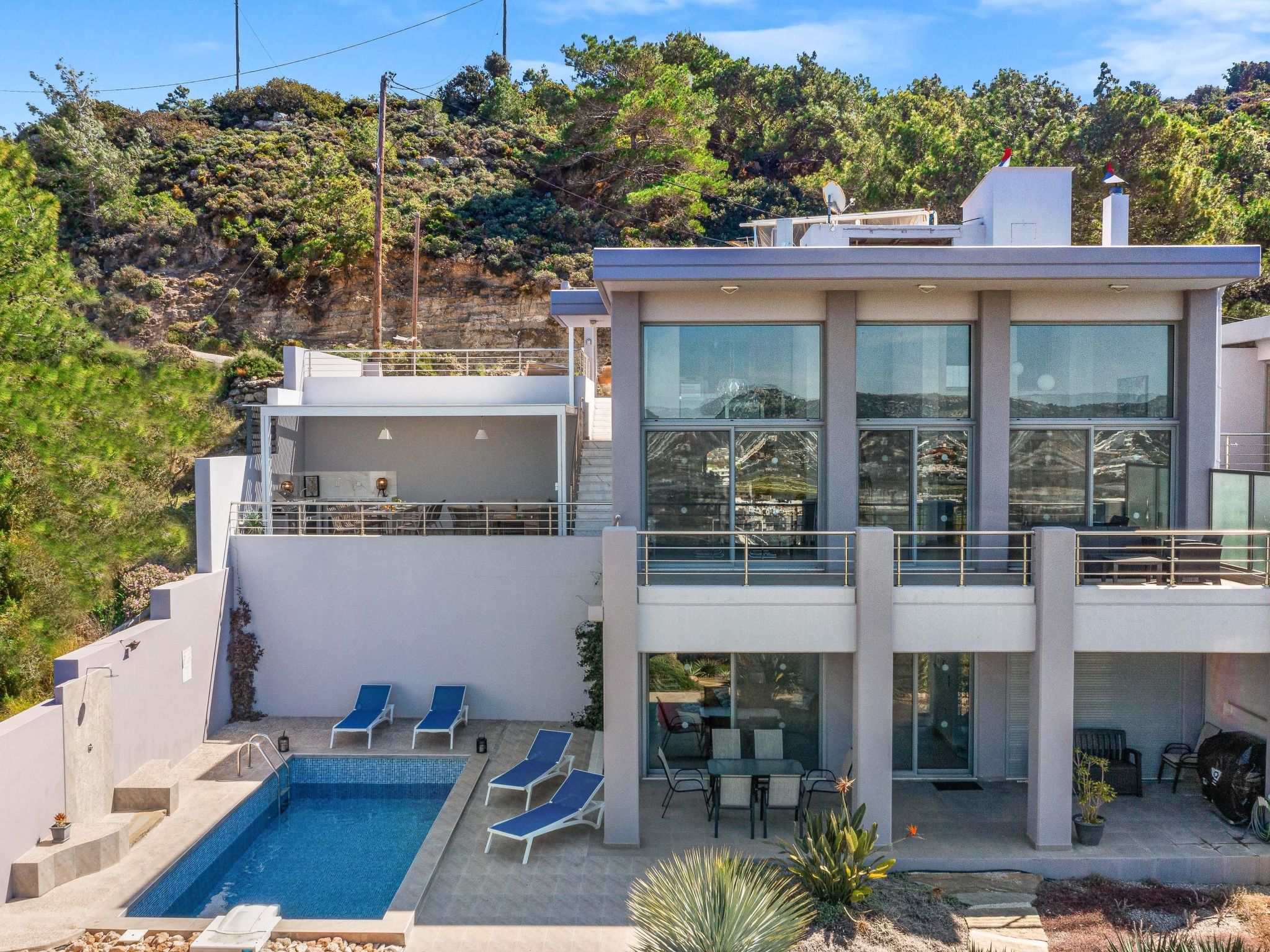 Villa Articiano Mit Whirlpool Und Herrlicher Aussicht - Faliráki