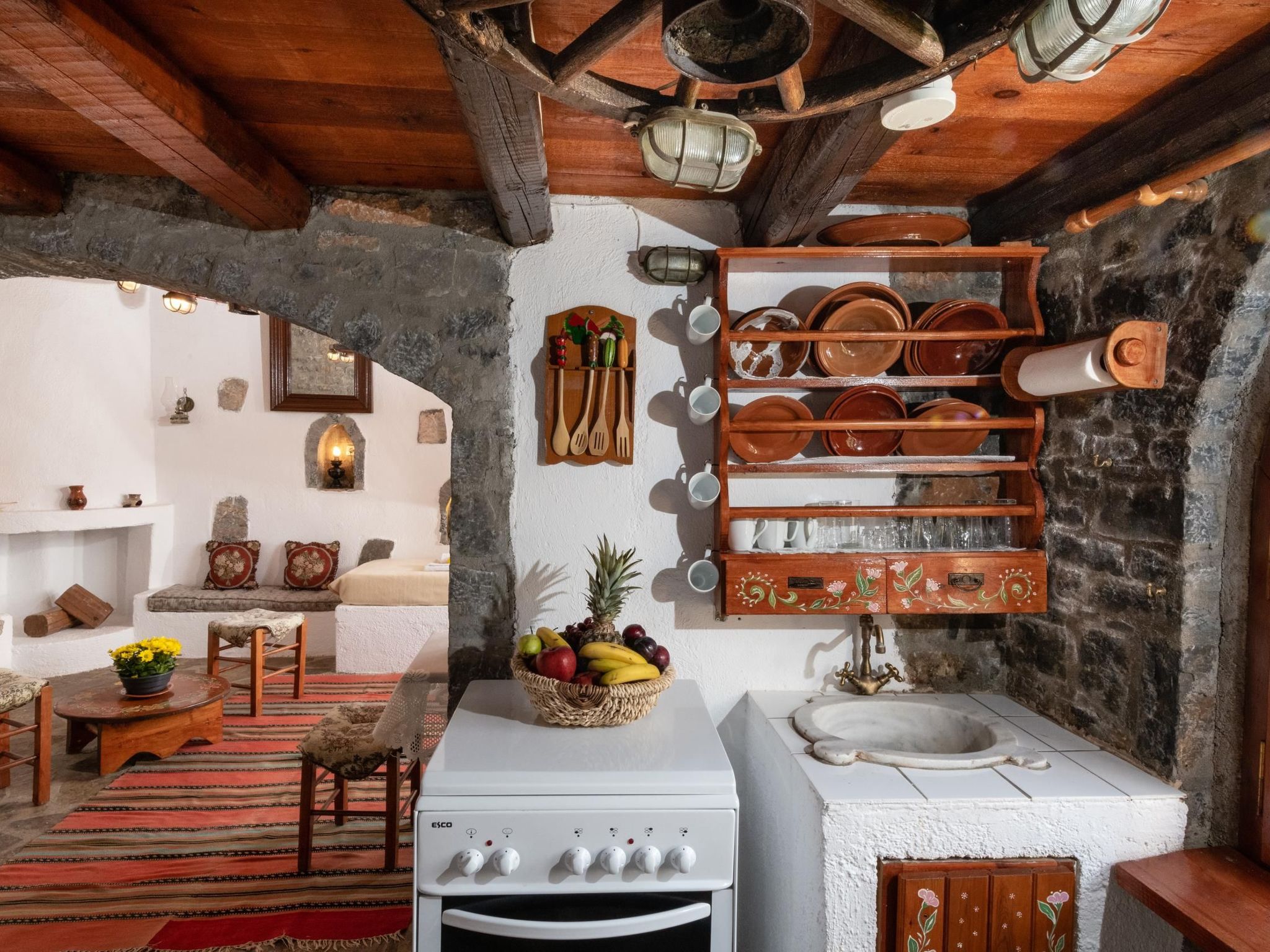 Authentisches Kretisches Steinhaus Clio Mit Aussicht - Elounda